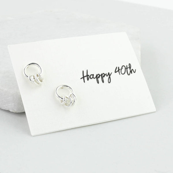 Sterling Silver 50th Birthday Circle Earrings – charlieboots
